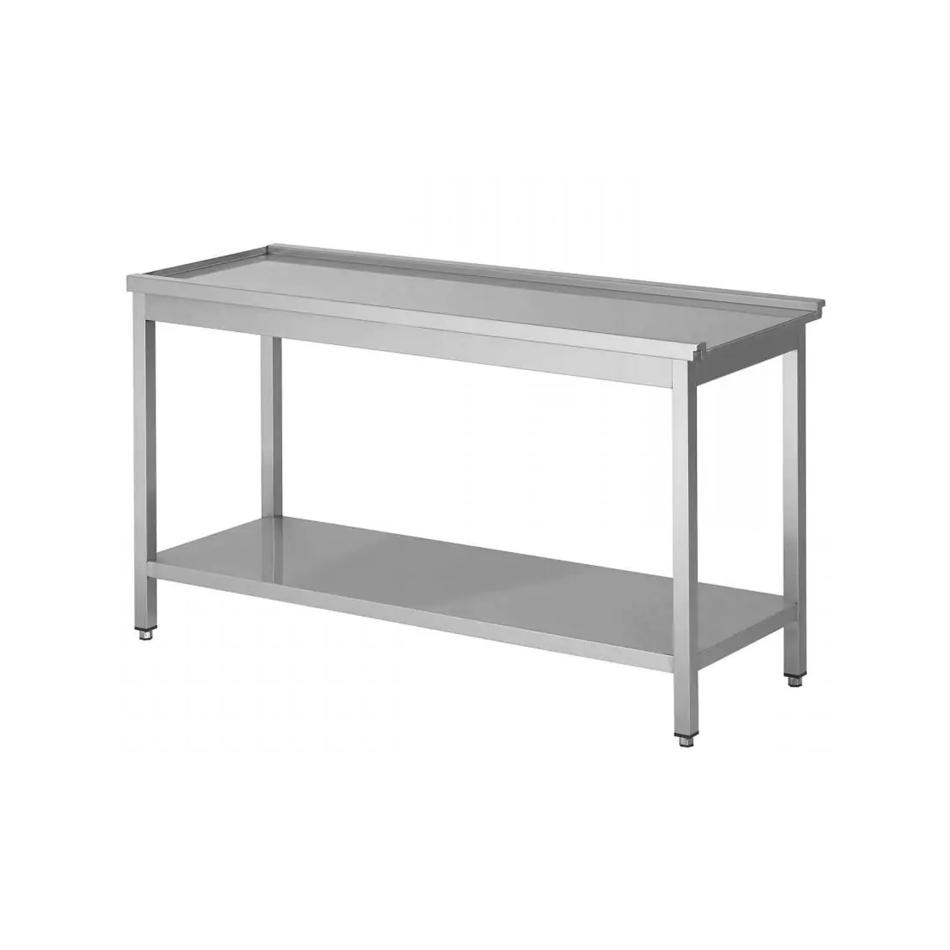 Table d'égouttage en inox - Gauche du lave-vaisselle - Avec étagère ...
